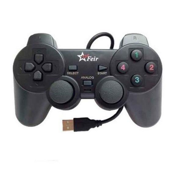 Controle Joystick USB Analógico Dualshock Para Pc E Notebook - feir ...