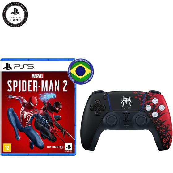 Controle Playstation 5 Edição Especial Spider Man 2 Jogo Spiderman 2