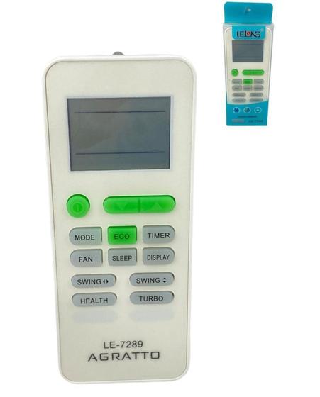 Controle Remoto Para Ar Condicionado Agratto Le-7289 - Lelong / It Blue - Controle de Ar ...