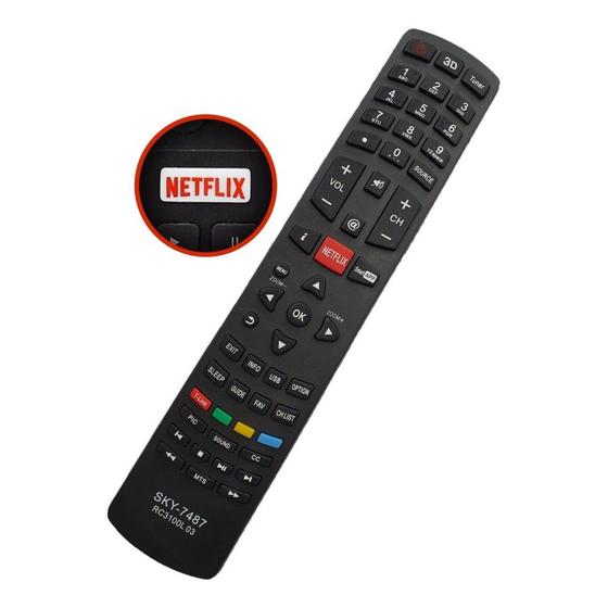 Controle Remoto para tv Philco led Smart Com Netflix 3d Rc3100l03 ...