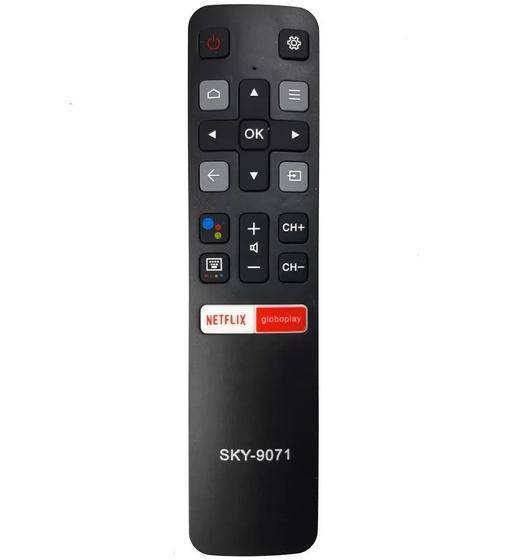 Controle Remoto Para Tv Tcl 4k Smart Tv S/ Voz Netflix Globo Play Sky-9071 / Le-7410 - Controle ...