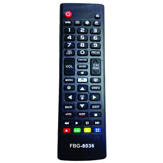 Controle Remoto Smat TV Teclas Futebol-3D-Smart FBG 8036 - Controle ...