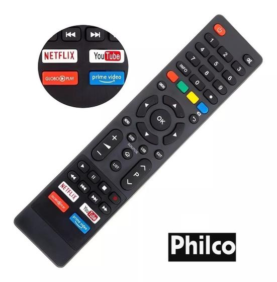 Controle Remoto TV Philco Smart com Netflix / Youtube / Globo Play / Prime Vídeo - Tv Philco ...