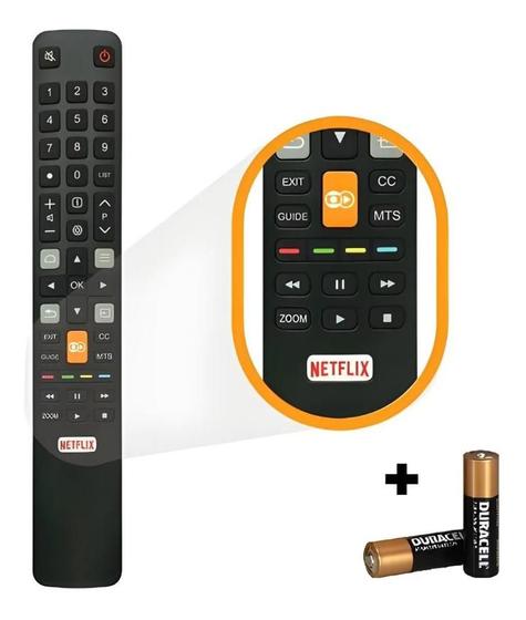 Controle Remoto Tv Tcl Smart Rc802n L55s4900fs Netflix Globo - SKYLINK ...