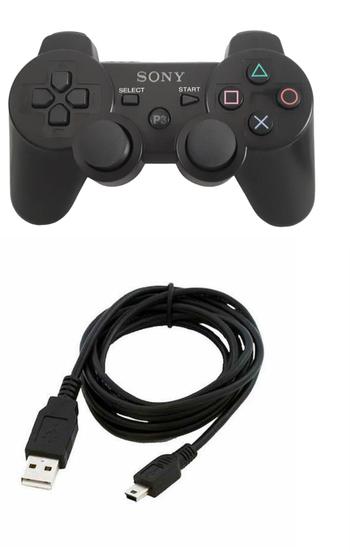 Controle Sem Fio DualShock 3 Compatível com PS3 mais Cabo USB - P3 ...