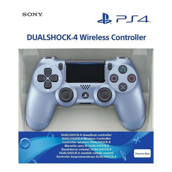 Controle Sem Fio Dualshock 4 Sony Azul Titânio - PS4 - Sony Computer ...