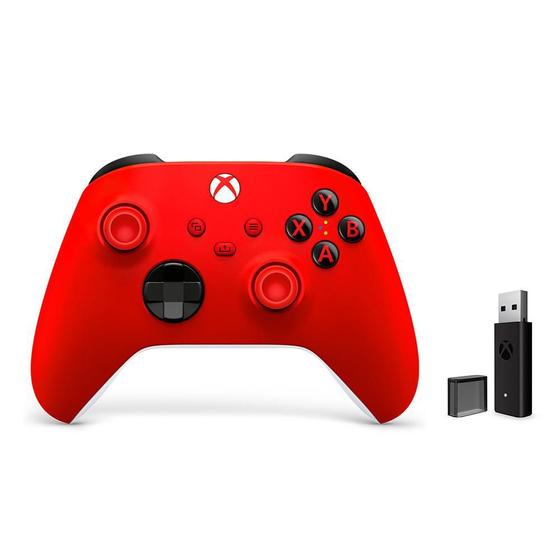 Controle Sem Fio Series Xs Pulse Red Com Adaptador Wireless Para