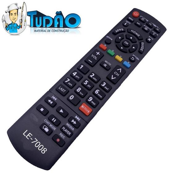 Controle TV Panasonic Led Netflix LE-7008 Lelong - Controle Remoto para Tv - Magazine Luiza