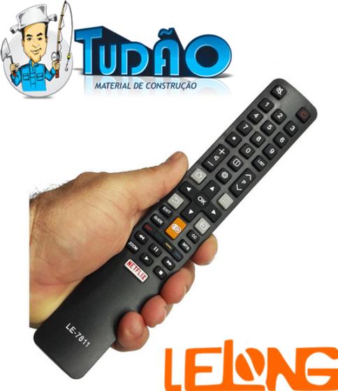 Controle TV TCL Smart GloboPlay Netflix LE-7811 Lelong - Controle ...