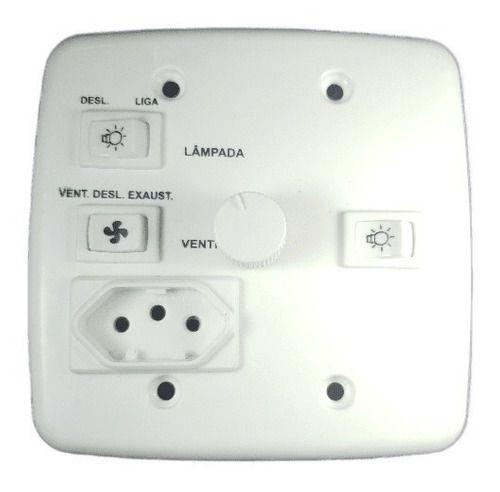Controle Ventilador Teto 4x4 Bivolt 110v 220v Tomada 2 Lâmpadas ...