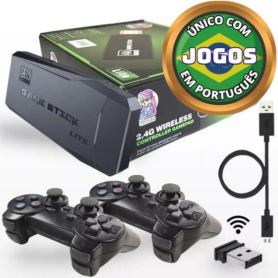 Controler Gamepad 15 mil game retrô stick 4k hdmi atualizado - Wireless ...