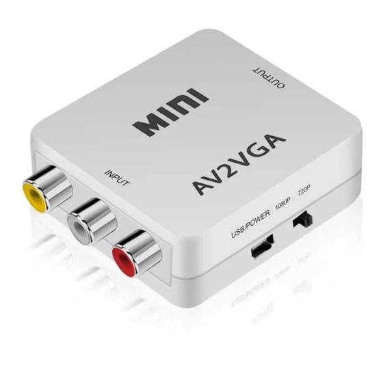 Conversor Adaptador Av Para Vga Áudio e Video - Athlanta - Adaptadores ...