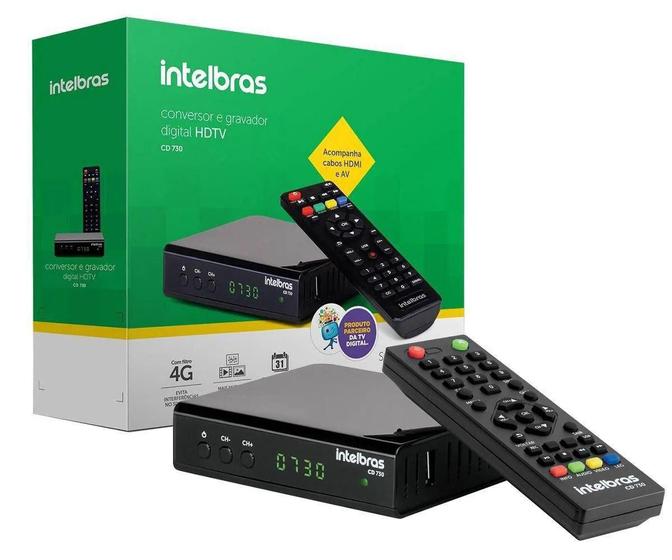 Conversor Digital De Tv Com Gravador Cd 730 - Intelbras - Conversor ...