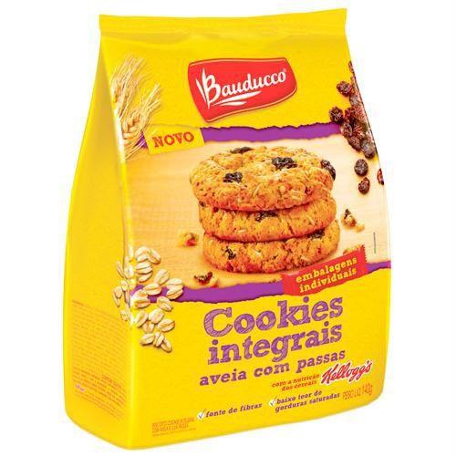 Cookies Integrais Bauducco Aveia e Passas Pacote 140G - Cookies ...