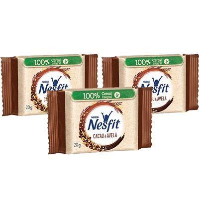 Cookies Integrais Nesfit Cacau e Avelã Nestlé 60g - 3 pacotes de 20g ...
