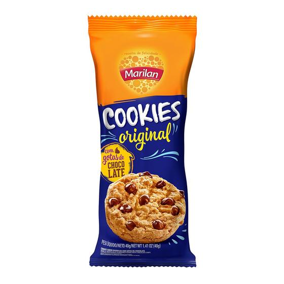Cookies Marilan Sabor Original com Gotas de Chocolate com 40g - Cookies ...