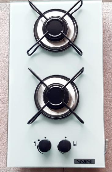 Cooktop WIN FLAT 2 Bocas de Sobrepor Vidro Branco - Cooktop 2 Bocas ...