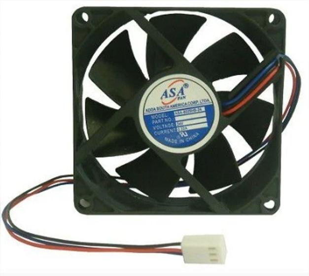 Cooler Adda 24v 8025B-24 D84 80X80X25mm ROLAMENTO Amp.: 0,22 RPM 3800 3 FIOS C/ CONECTOR ...