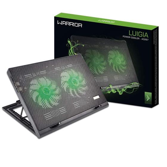 Cooler Base Suporte Para Notebook Gamer Led Luminoso Usb Warrior ...