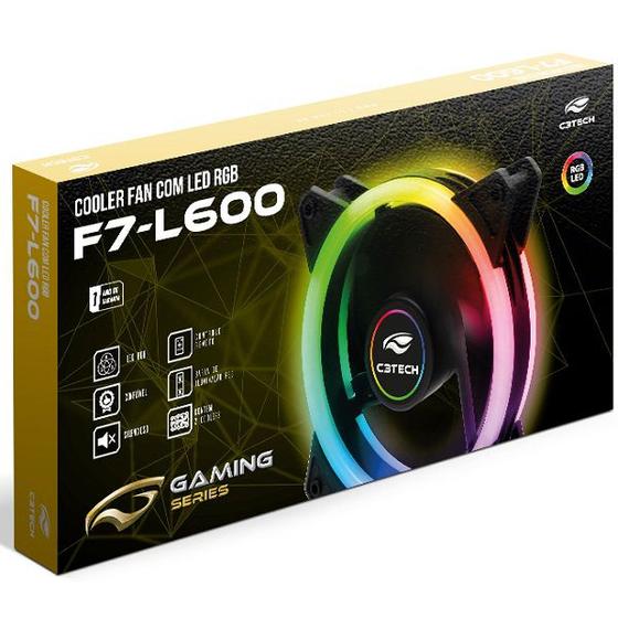 Cooler FAN F7-L600RGB KIT C3 TECH - C3TECH - Peças para Computador e ...