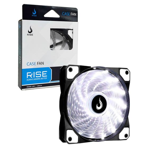 Cooler Fan Rise Mode Wind, 120mm, LED Branco - RM-WN-01-BW - Peças para ...