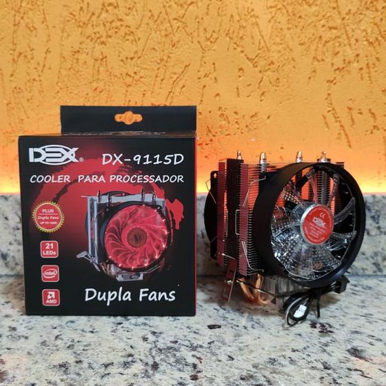 Cooler Universal DX-9115D Vermelho - DEX - Peças para Computador e ...