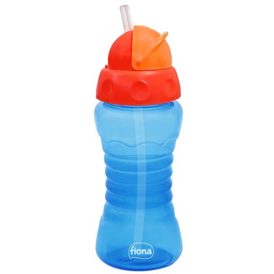 Copo - 270 ml - Fiona - Canudo de Silicone Retratil - Azul - Fiona ...