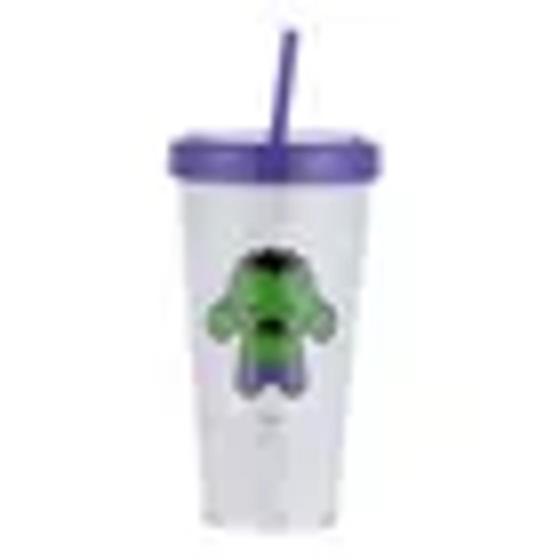 Copo Acrilico Com Canudo Hulk Marvel - Miniso - Copos - Magazine Luiza