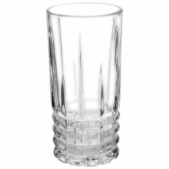 Copo Alto Casa Ambiente Long Drink de Vidro 370ml Simetria - Casambiente - Copos - Magazine Luiza