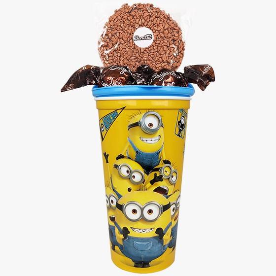 Copo com Canudo dos Minions com Chocolates Borússia Chocolates ...