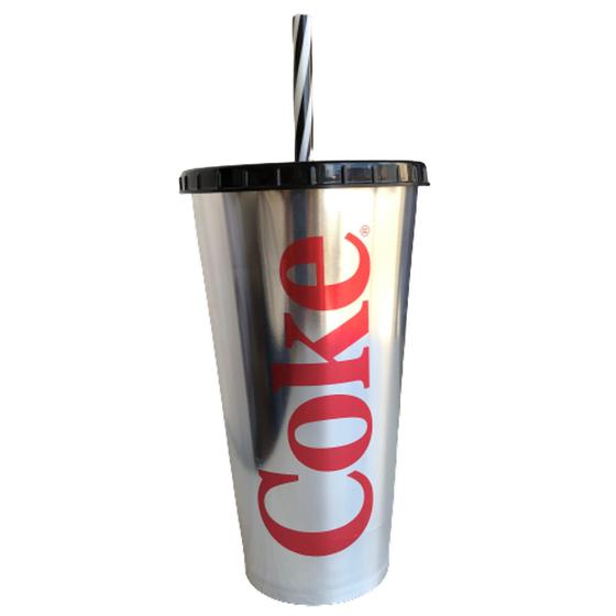 Copo da Coca-Cola 700ml com tampa e canudo - Plasútil - Copos ...