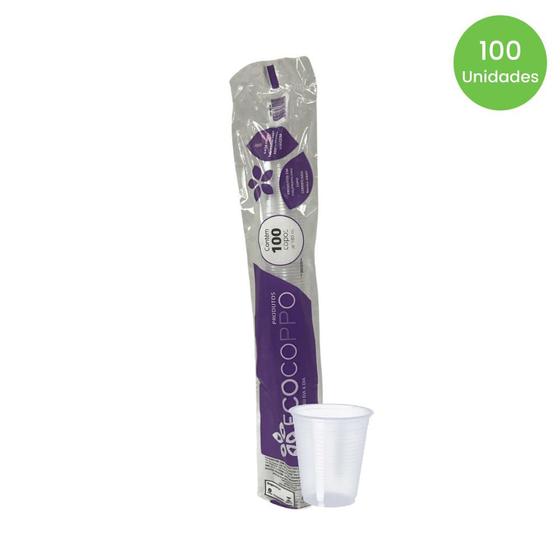 Copo de 180ml PP Transparente ABNT 2012 Ecocoppo com 100 unidades - Copo Descartável - Magazine ...