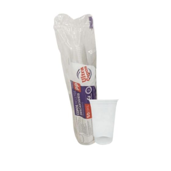 Copo de 400ml PP Transparente Liso Ultra Copos Replast com 50 unidades - Ultra Descartáveis ...