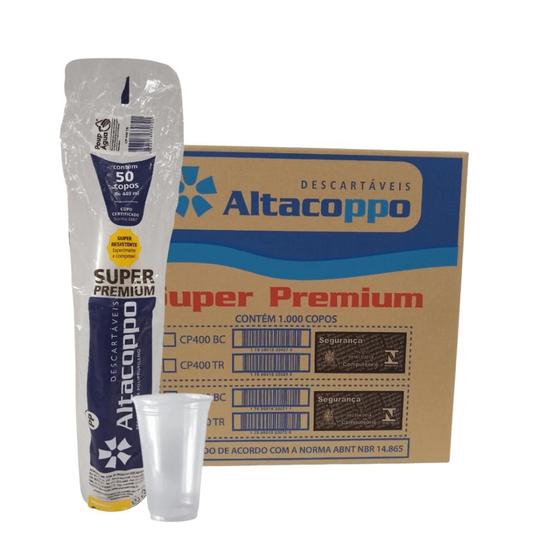 Copo de 440ml Liso transparente PP Altacoppo com 1.000 unidades - Copo Descartável - Magazine Luiza