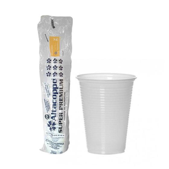 Copo de Plástico PP 400mL Branco com 50 unidades Altacoppo - Copos - Magazine Luiza