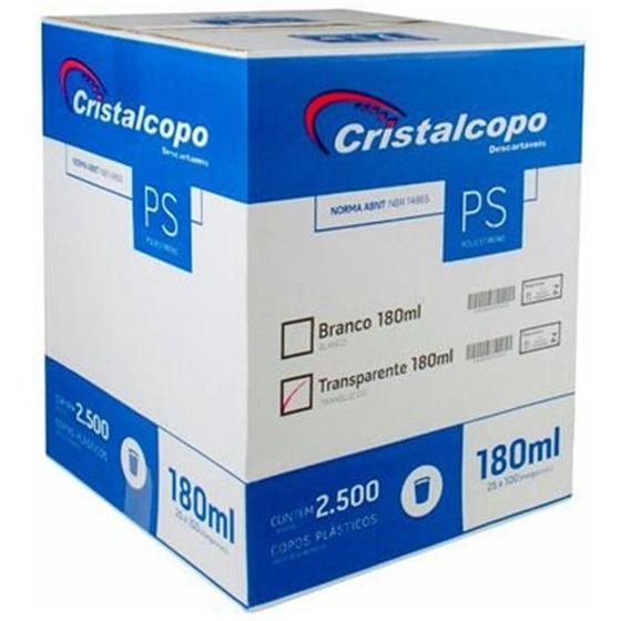 Copo Desc Cristalcopo Trn 180ml 100un 25pc - Copo Descartável - Magazine Luiza