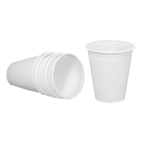Copo Descartável PS Branco 180ml Pacote com 100 unidades Cristalcopo - Copo Descartável ...