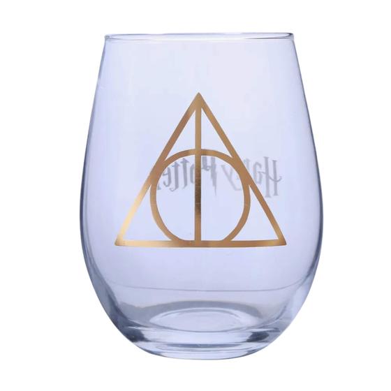 Copo Egg Glass Vidro 450ml C/ Round Box Relíquias Da Morte Harry Potter Geek Zona Criativa ...