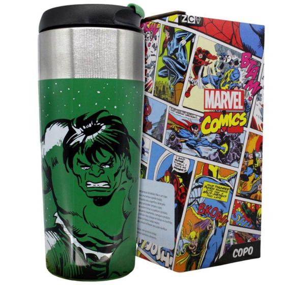 Copo Hulk Verde Retro Semi-térmico Com Tampa Oficial Marvel - Zona ...