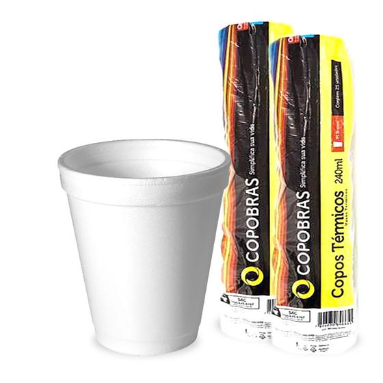 Copo Isopor Térmico Bebidas Quente Frio 240ml Café Açai 50un - Copobras ...