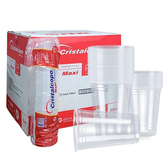Copo Liso Resistente PP 330ml Bebidas Chopp Drinks 1.000un - Cristalcopo - Copos - Magazine Luiza