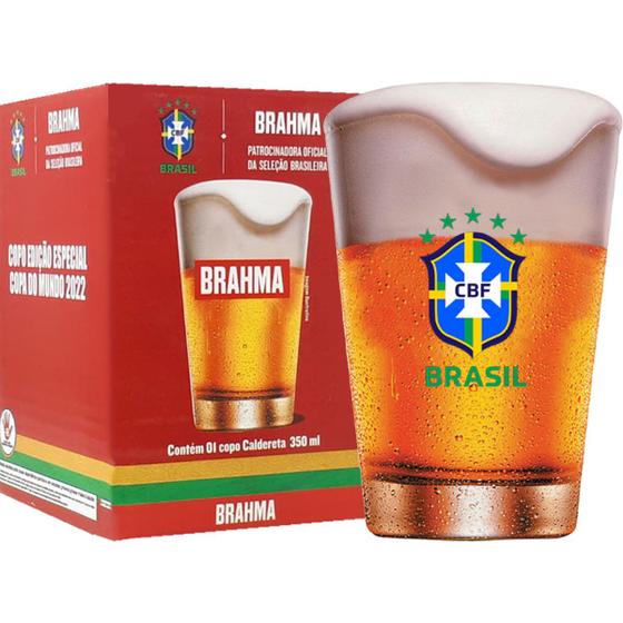 Copo Oficial Para Chopp Brahma Seleção Brasileira - 350ml - Globimport ...