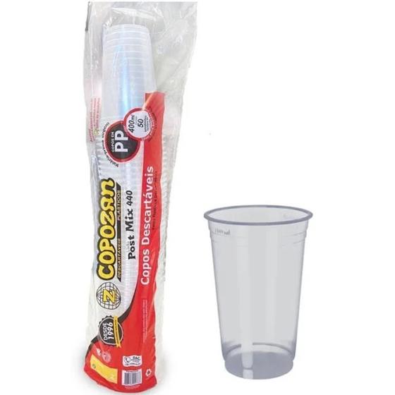 Copo plástico 400ml pacote c/ 50 unidades - COPOZAN - Copo Descartável - Magazine Luiza