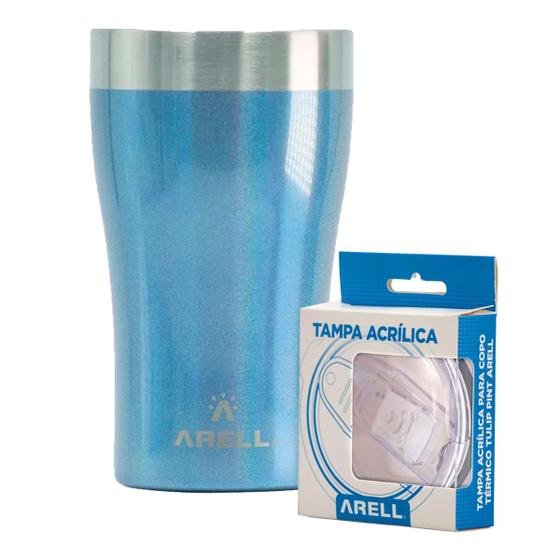 Copo Térmico Arell Com Tampa P/ Cerveja Café Original 500Ml - Copos ...