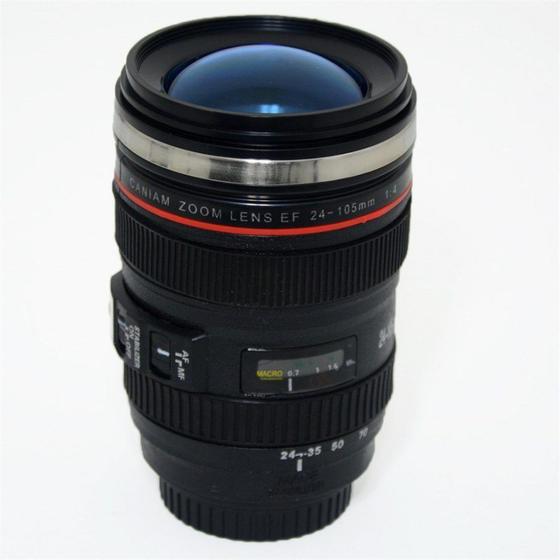 Copo Térmico Em Formato De Lente Ef 24-105mm Com Tampa Transparente ...