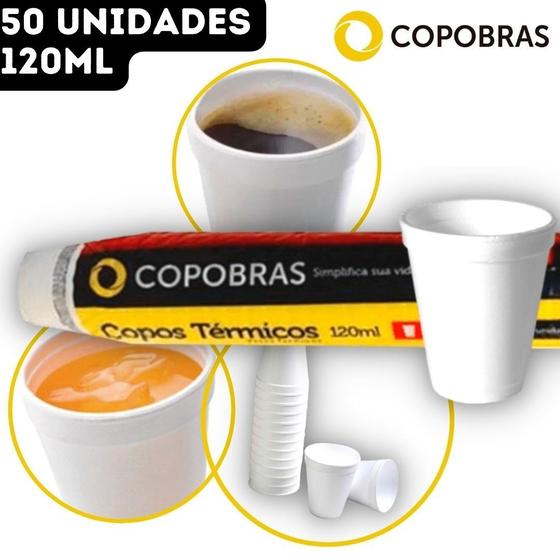 Copo Térmico Isopor Bebidas Quentes Frias Chá Café Copobras - 120ml ...