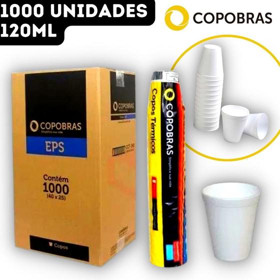 Copo Térmico Isopor Bebidas Quentes Frias Chá Café Copobras - 120ml ...