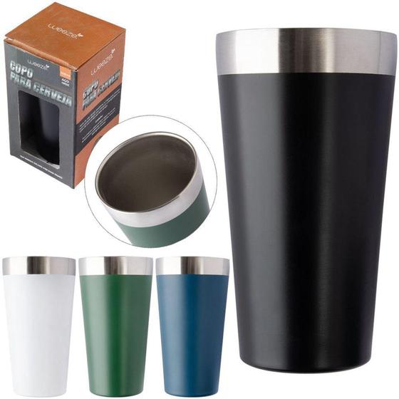 Copo Térmico Para Cerveja Com Parede Dupla De Inox Weeze Colors 500ml