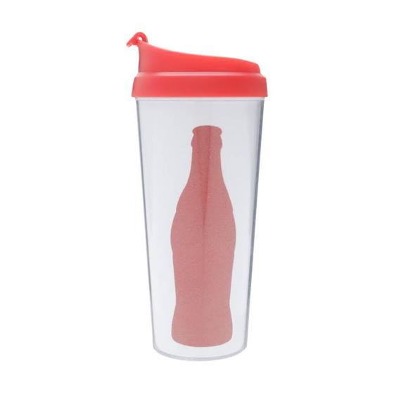 Copo Térmico Plástico Coca-Cola Logo Contour Branco 8,5Cm - Urban ...