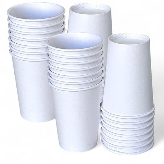 Copos de Papel Descartável 200 ml Biodegradável Branco- Kit c/ 1000 ...